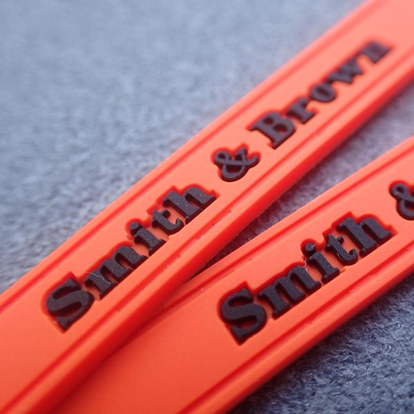 Washable PVC Rubber Clothing Labels For Hats