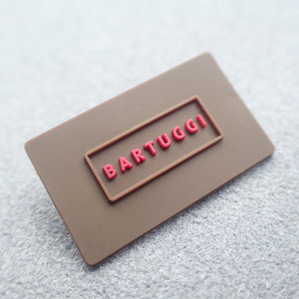 Washable 3D logo Custom Rubber Tags For Garment