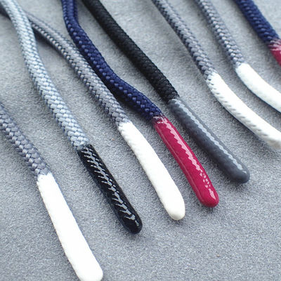 Round Shape Polyester Silicone Dipping 6mm Drawstring Cord
